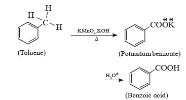 ii. What is the action of the following reagents on toluene ? a ...